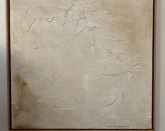 UNTITLED NO. 28-textural Tonal Clay Plaster Original Abstract Neutral 3 ...