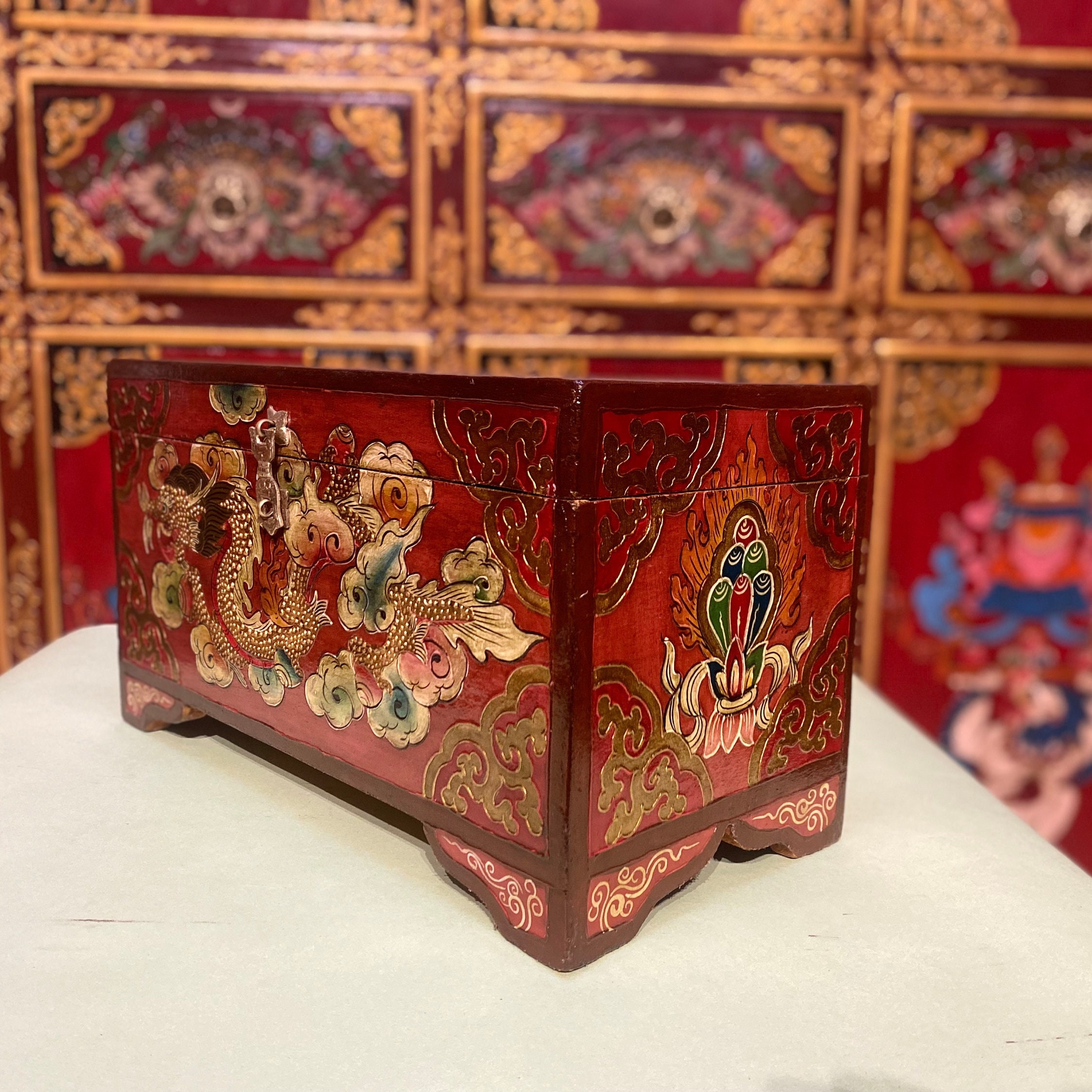 Authentic Tibetan Jewelry/mala/ritual Box large - Etsy