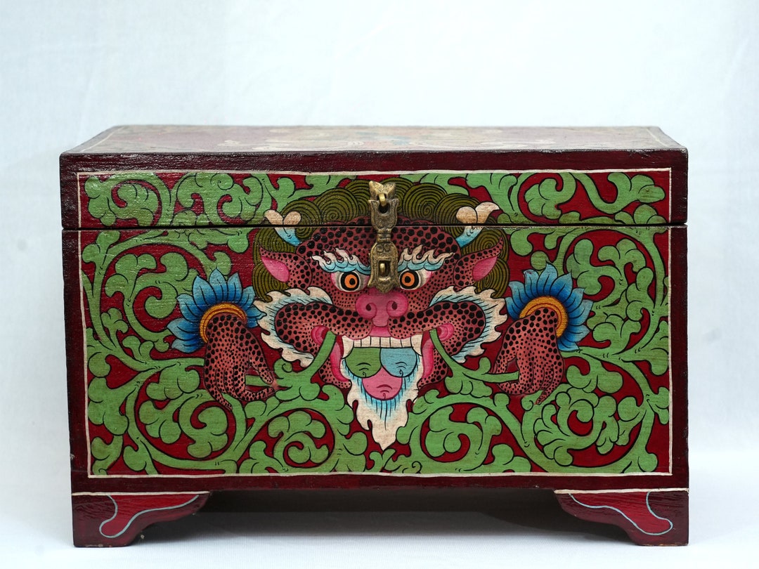 Authentic Tibetan Jewelry/mala Box large Hand-carved & - Etsy