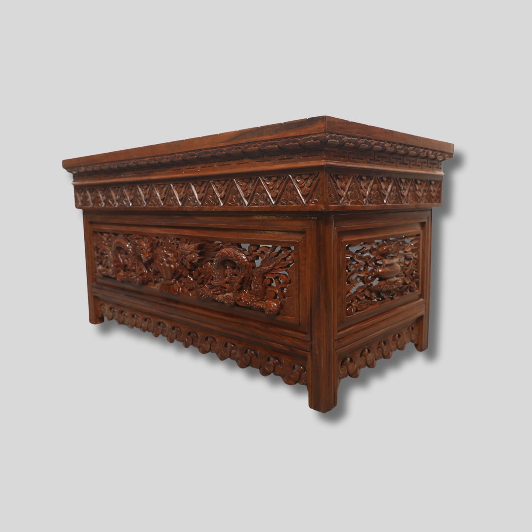 92cm Large Tibetan Foldable Puja Table, Tibetan Alter Furniture, Hand ...