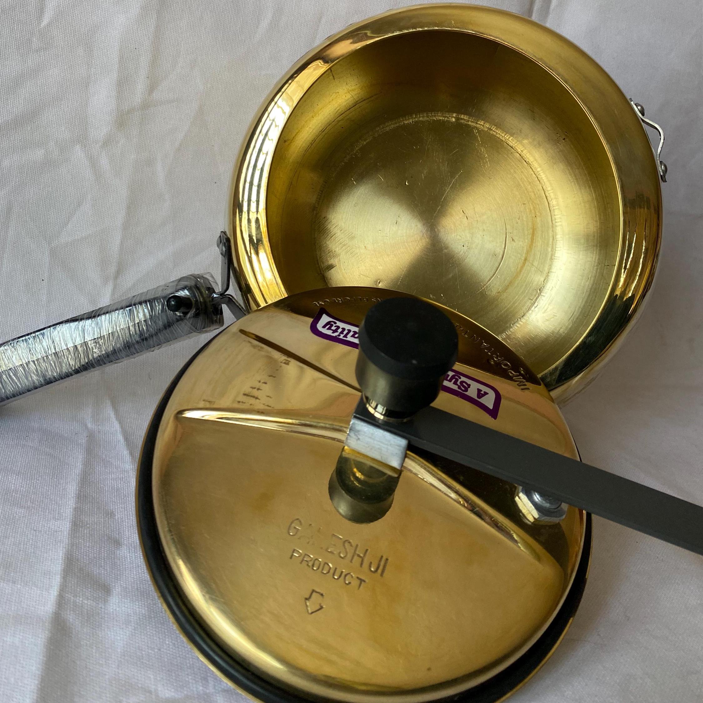 Handmade Brass Cooker 5 Liter Traditional Nepali Cookware | Artisan ...