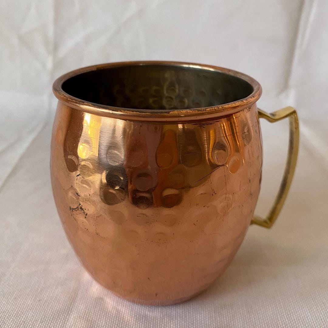 Pure Copper Mug With Brass Handle Handmade Nepali Drinkware | Authentic ...