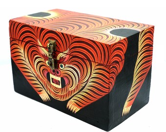 Traditional Tibetan Tiger Skin Box. Painted Tiger Skin. Hand - Etsy
