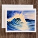 The Wave Watercolor Notecard Set - Etsy