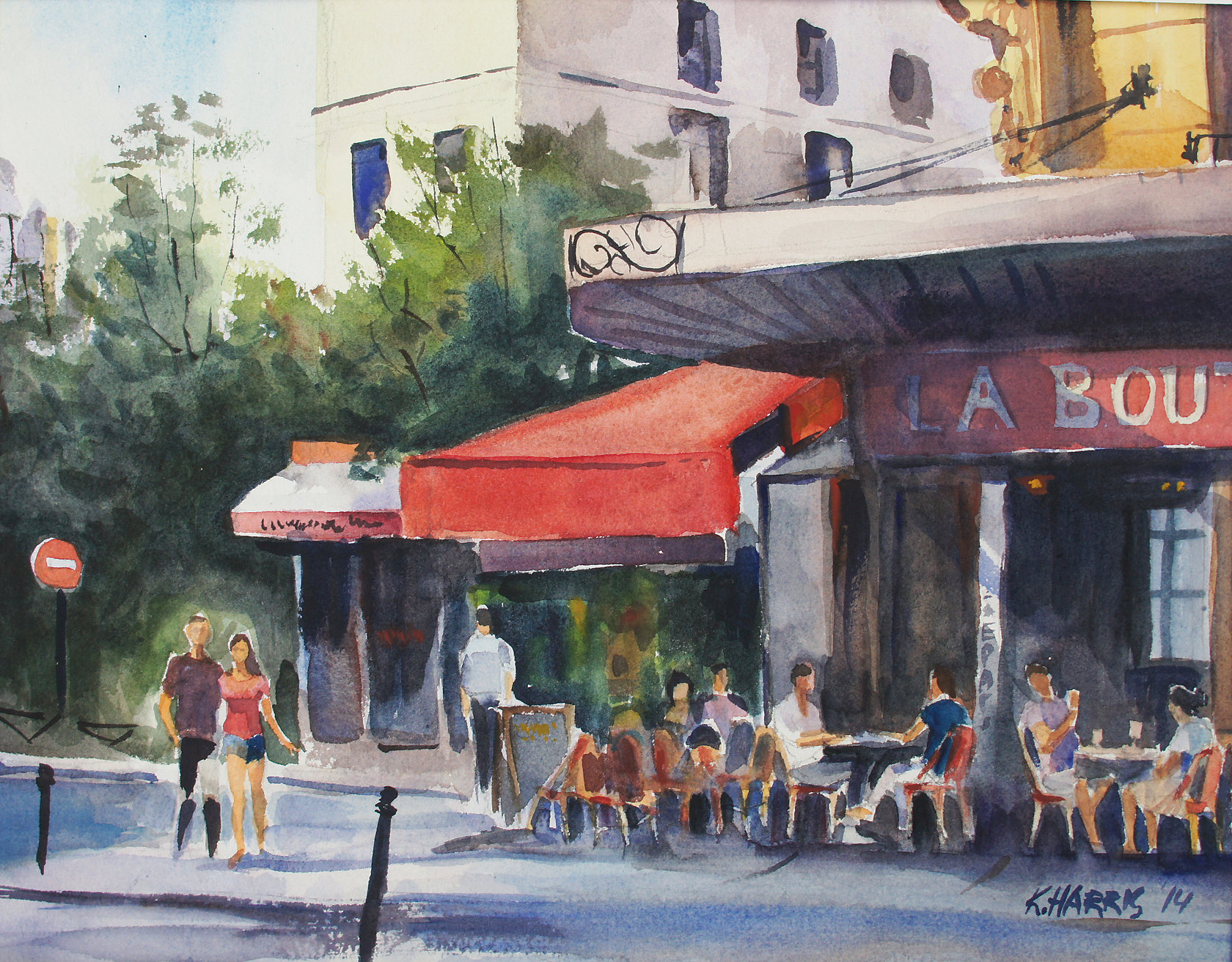 Paris Cafe Watercolor Notecards/2 Designs - Etsy