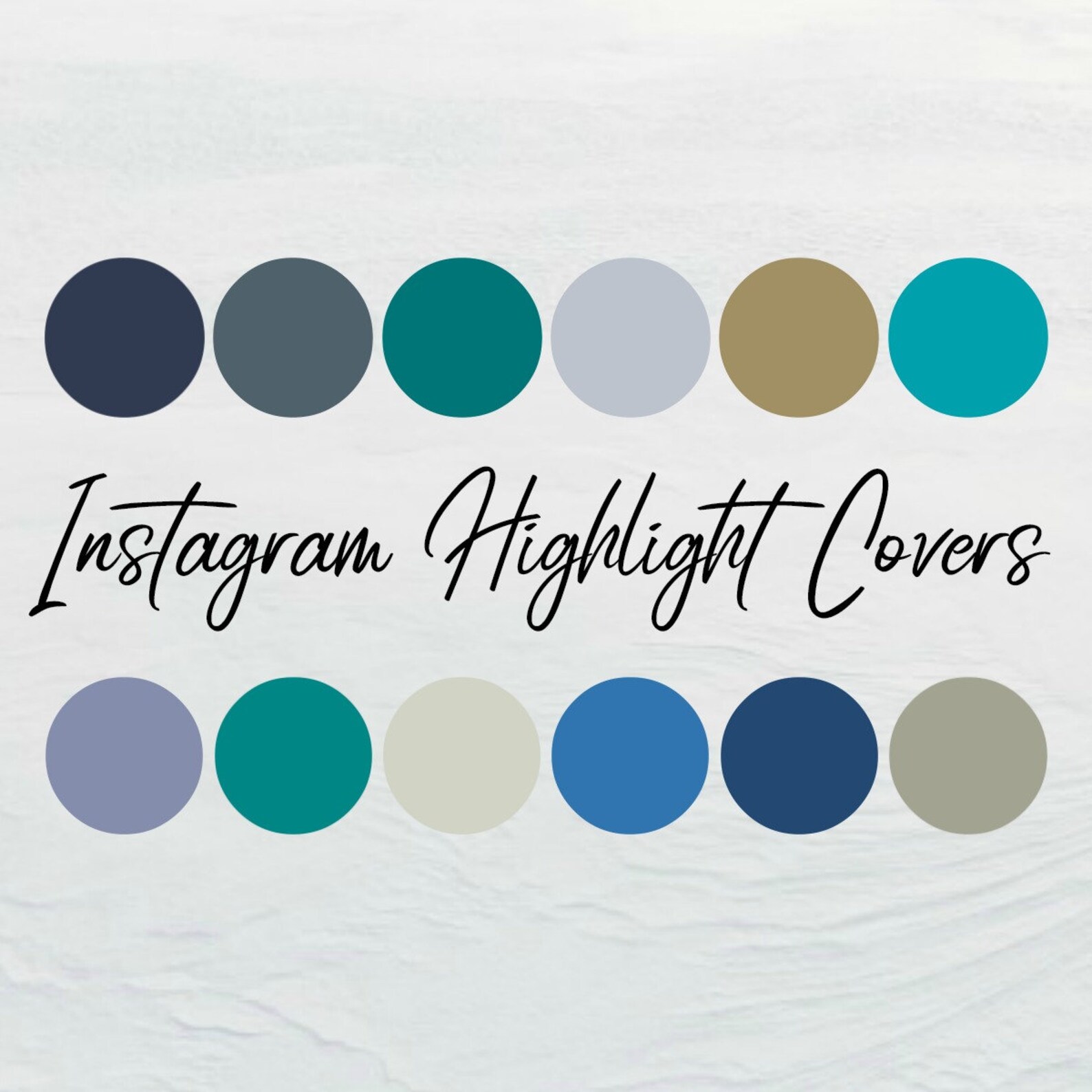 Peacock Instagram Story Highlight Covers Blue Green Gold | Etsy