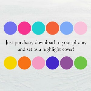 Bright Neon Colorful Instagram Story Highlight Covers Solid - Etsy