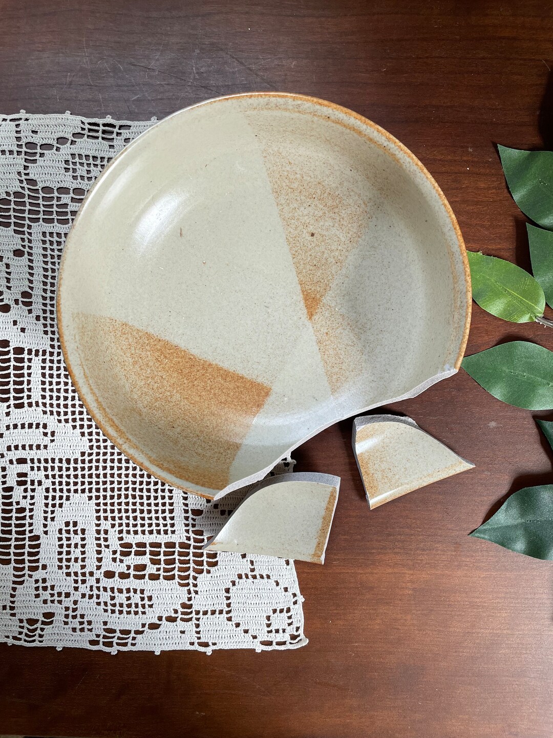 Iron Mountain Pottery Broken Bowl for Kintsugi Repair Upcycling and ...
