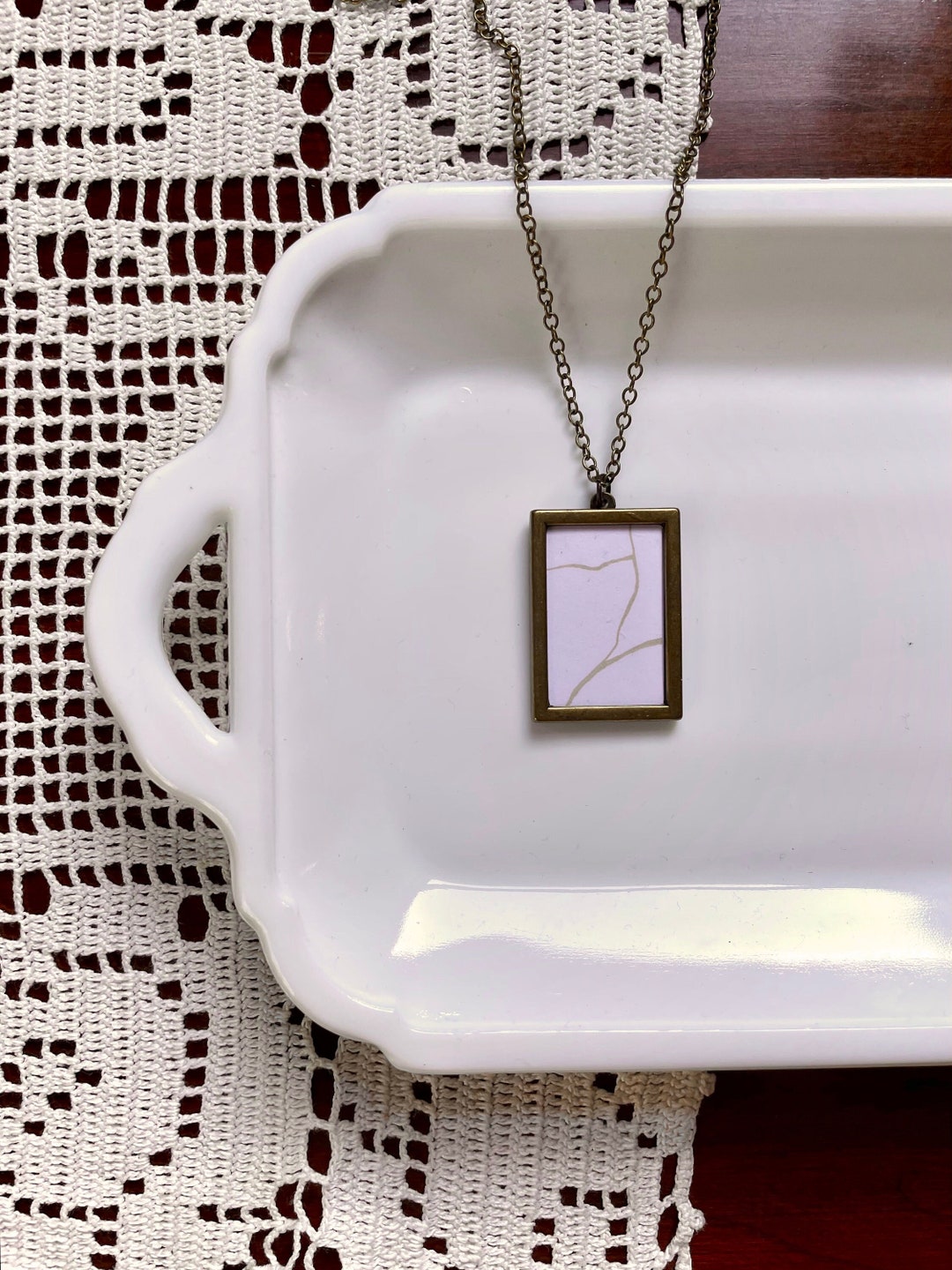 Kintsugi Inspired Necklace I Am Whole Necklace White and - Etsy