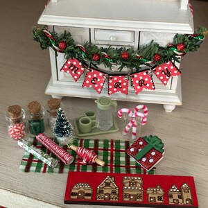 Miniature Christmas Hutch ~ Dollhouse Furniture ~ Dollhouse Cabinet - Etsy