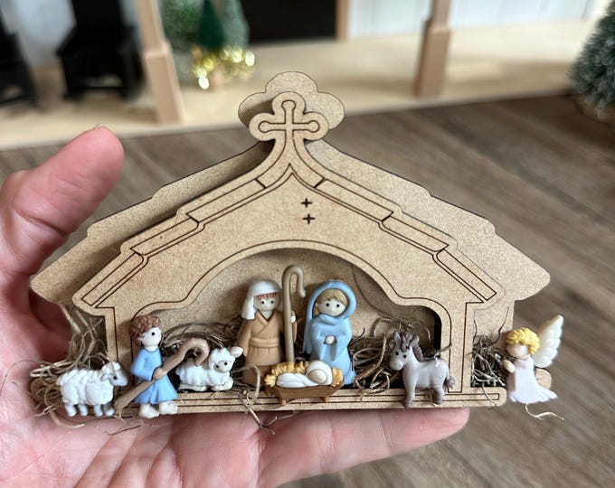 Miniature Nativity Scene ~ Dollhouse Nativity - Etsy
