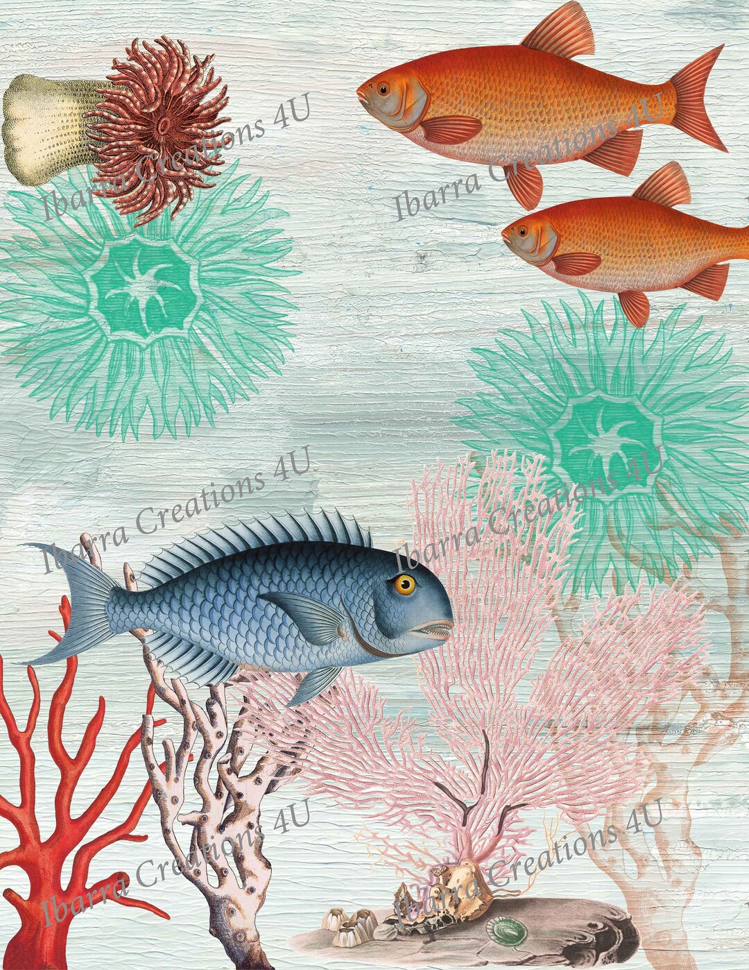 Instant Download-ocean Fish Theme-sea Creatures-digital Images - Etsy