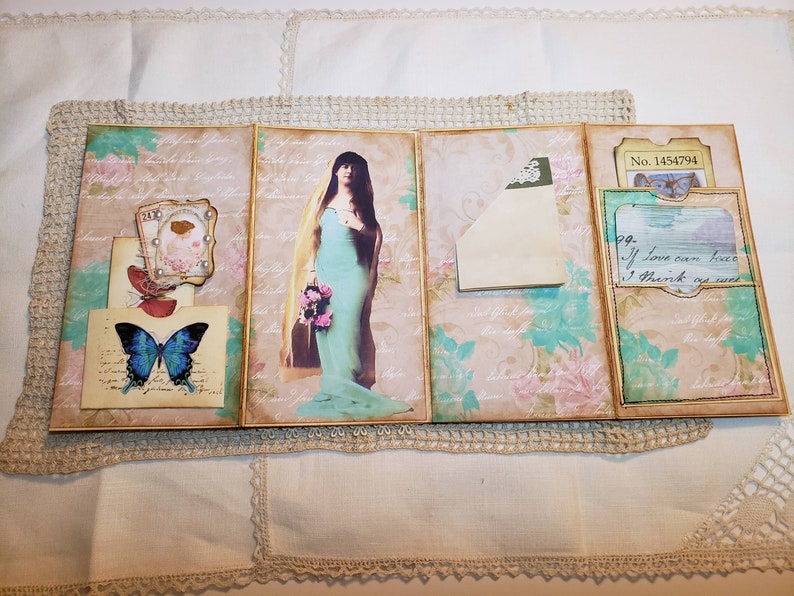 Handmade Multi Flip File Folder Journal - Vintage Flower Theme - Etsy