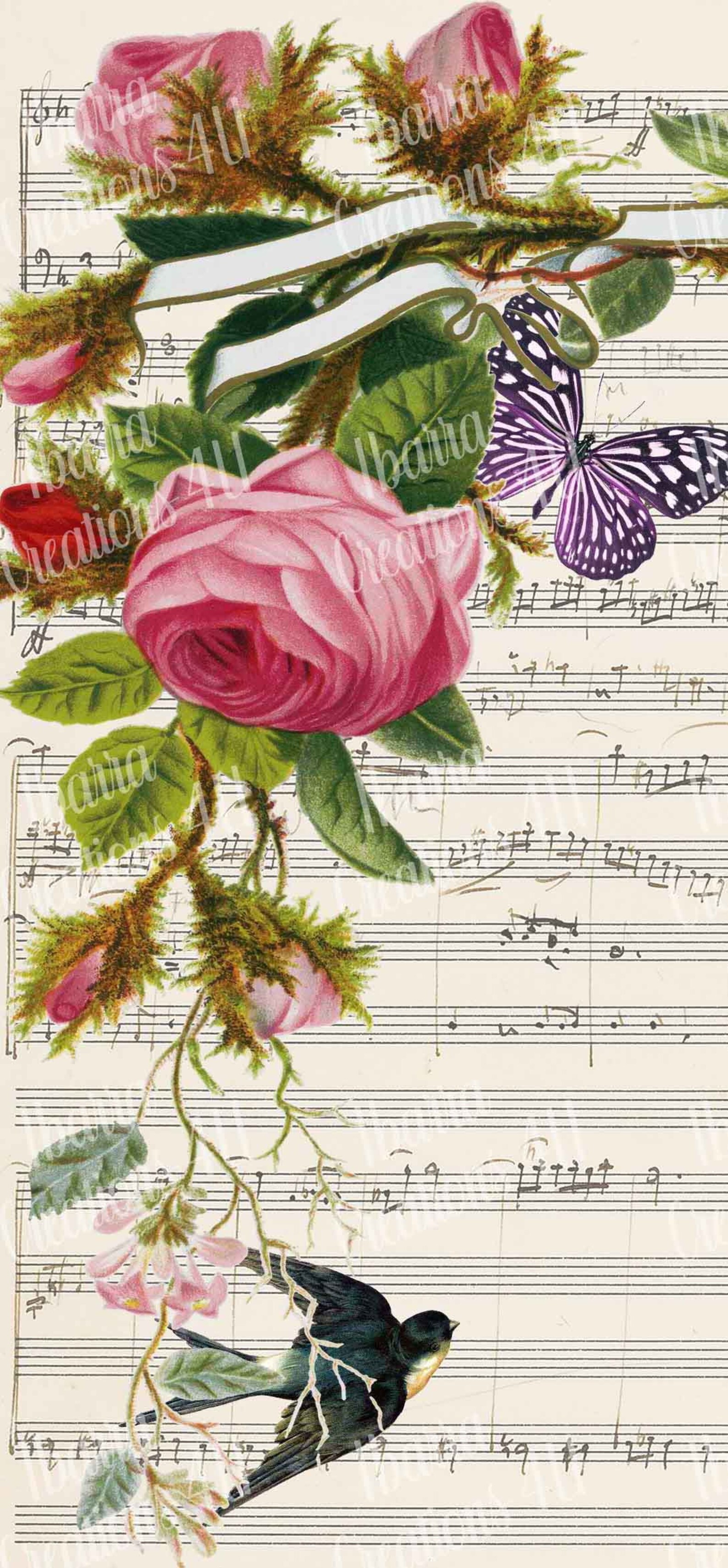 Vintage Music Sheet Victorian Clip Art Junk Journals | Etsy