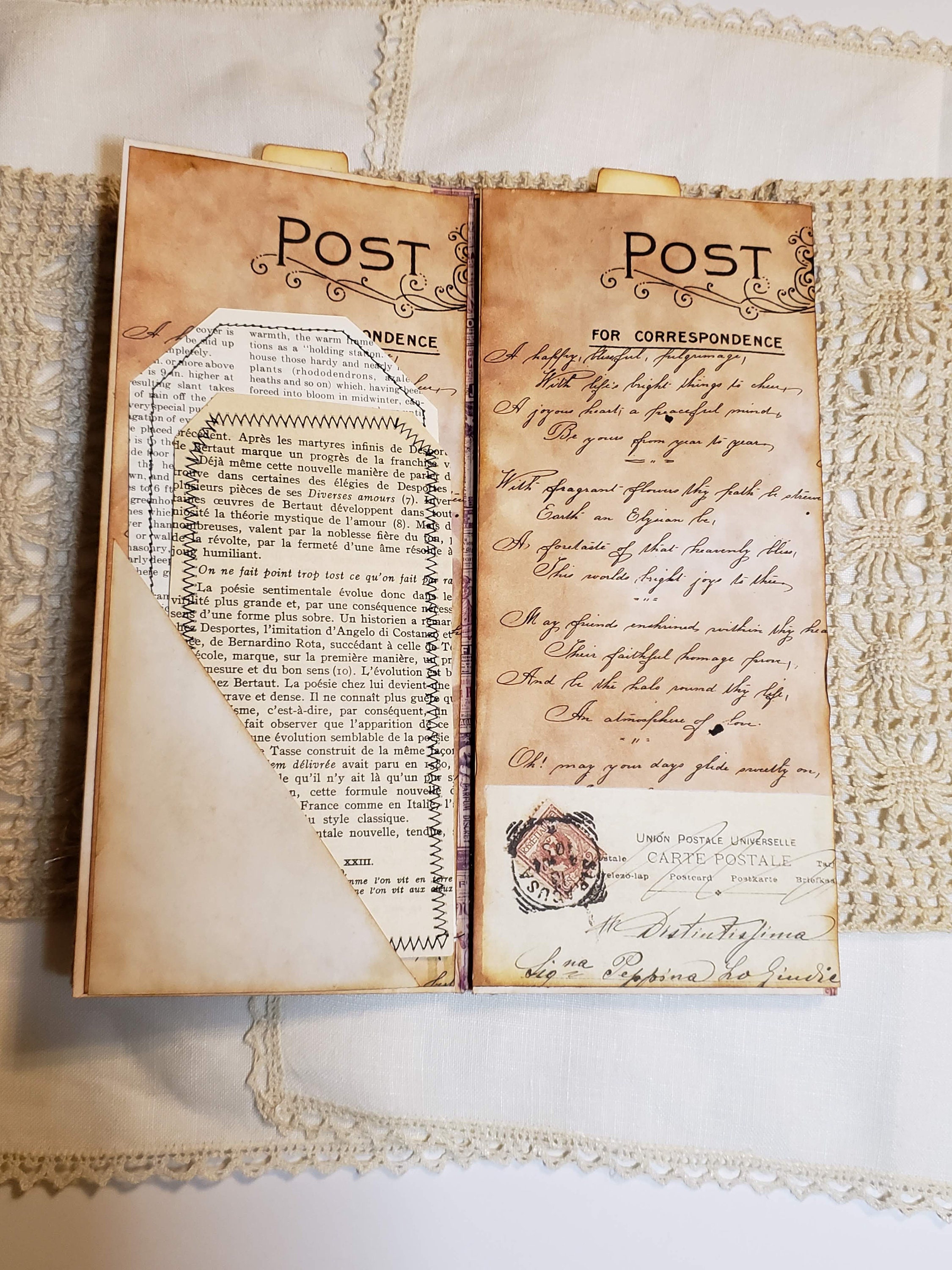 Flip Envelope Journal Insert - Peacock Lavender Theme - Etsy