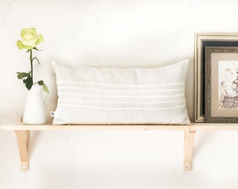 White Lumbar Pillow | Etsy