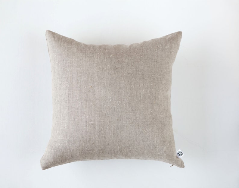 Neutral linen pillowcase in custom size. Neutral Throw pillow | Etsy