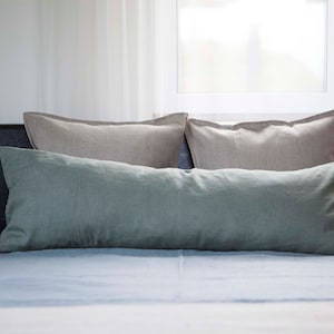 Long Lumbar Pillow Cover, Sage Green Body Pillow Case - Sage Green ...