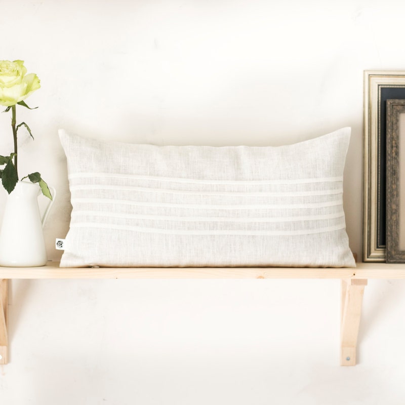 White Lumbar Pillow - Etsy