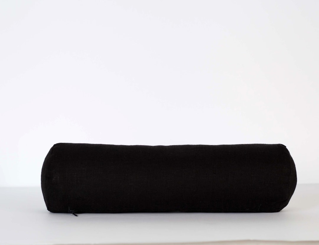 Black Long Bolster Pillow, Custom Size Bolster Cushion for Living Room ...