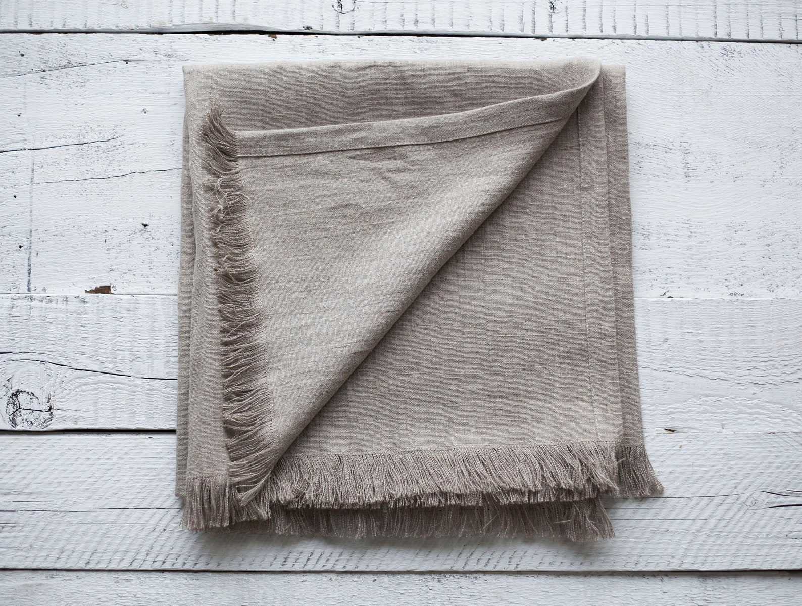 Linen Blanket Natural Linen Throw Fringed Blanket Rough | Etsy