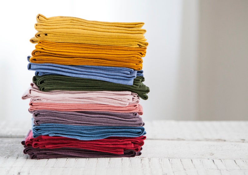 Stonewashed Linen Napkins, Softened Cloth Napkins Bulk or in Set, 25 ...