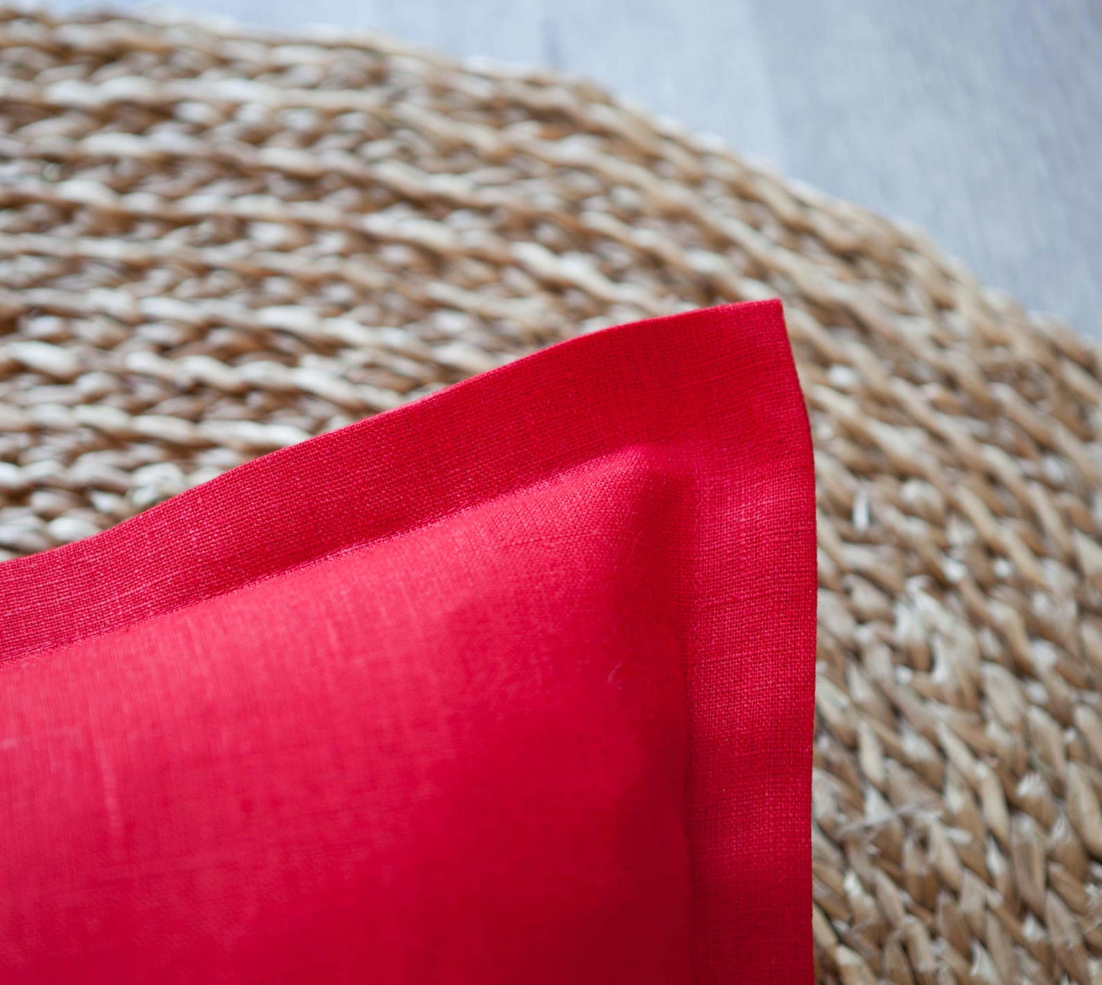 Red Pillow Cover Red Linen Pillow Red Cushion Cover Red - Etsy