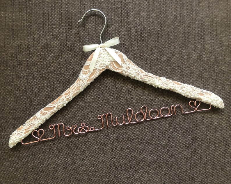 Lace Wedding Dress Hanger – Personalized Bridal Gift - Etsy