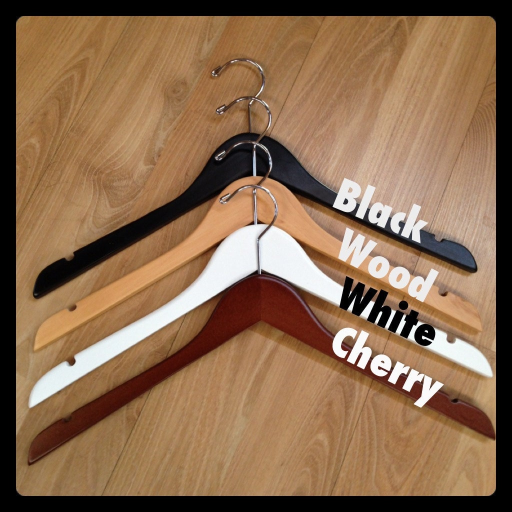 Set of 2 personalised hangers including crystal encrusted | Etsy