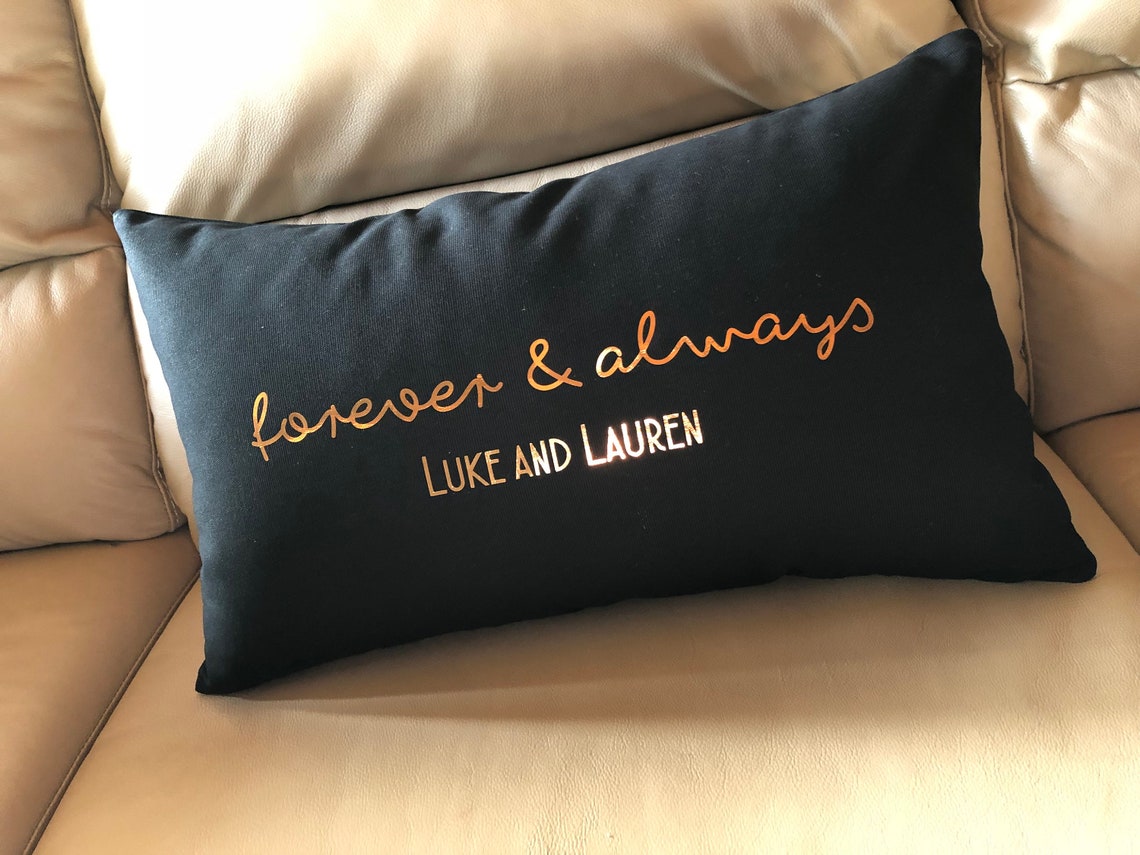 Forever & Always Newly Wed Couples Pillow, Perfect for Bridal Shower ...