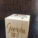 CHRISTENING/BAPTISM Keepsake Cube - 90x90mm Solid Pine Wood With ...