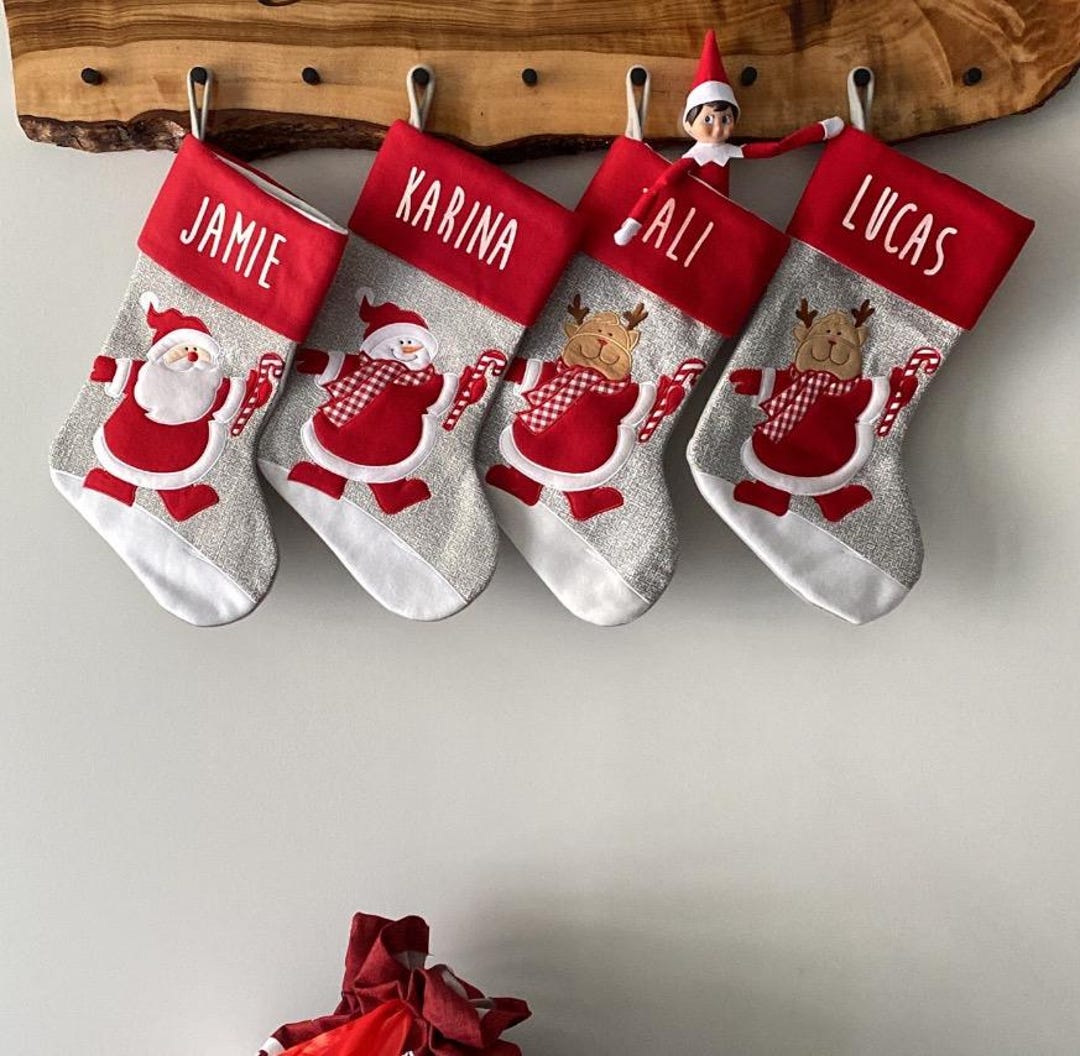 Beautiful Christmas Stockings. High Quality Santa, Mrs Claus, Rudolph ...