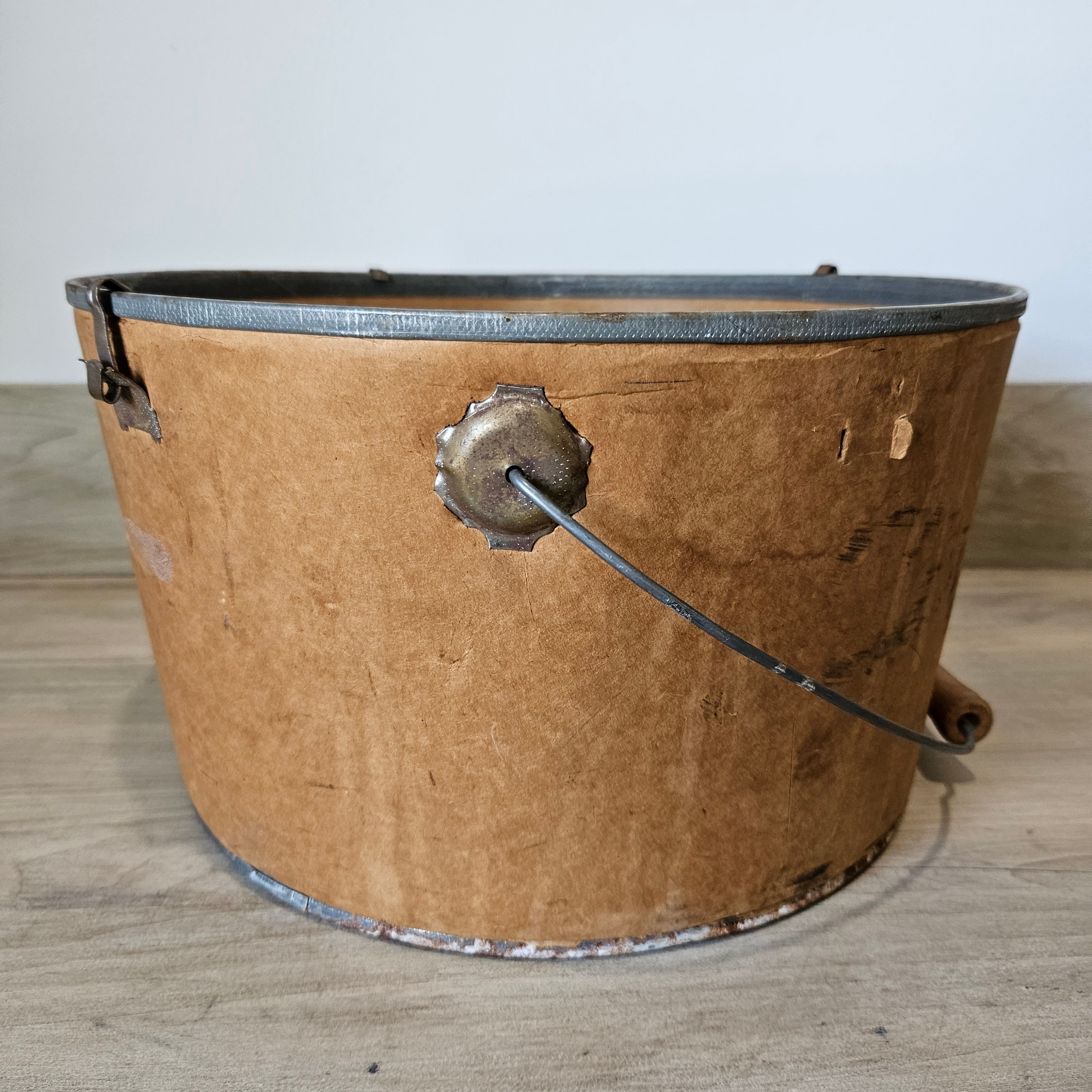 Vintage Candy Pail Bucket, Antique Heavy Card Board and Metal Chocolate ...