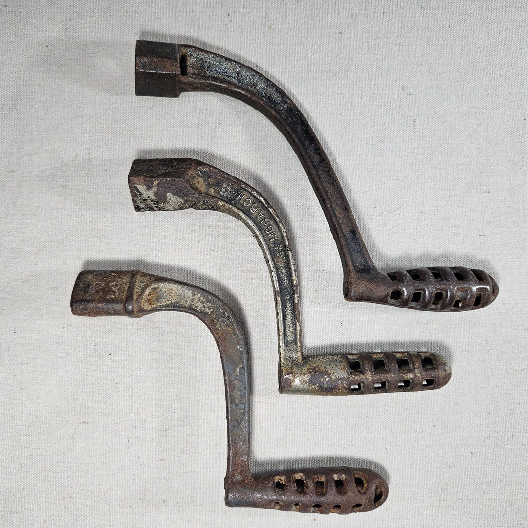 Vintage Cast Iron Stove Crank Handle Monarch Handle Quincy Handle (set ...