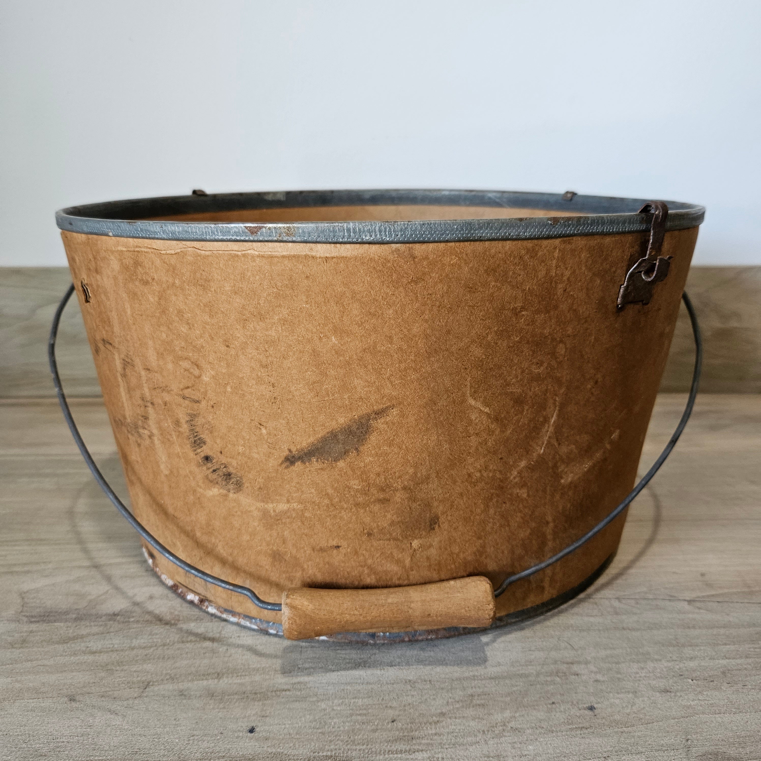 Vintage Candy Pail Bucket, Antique Heavy Card Board and Metal Chocolate ...