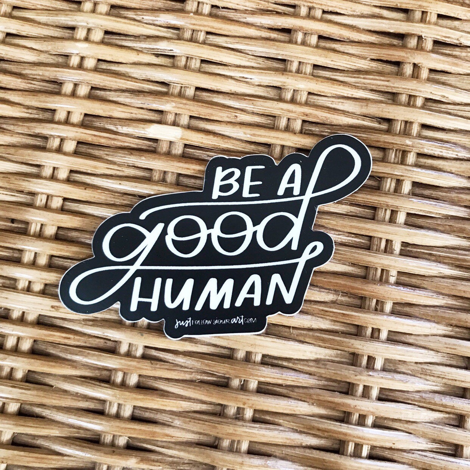 Laptop Stickers Be A Good Human Trendy Stickers Black and - Etsy
