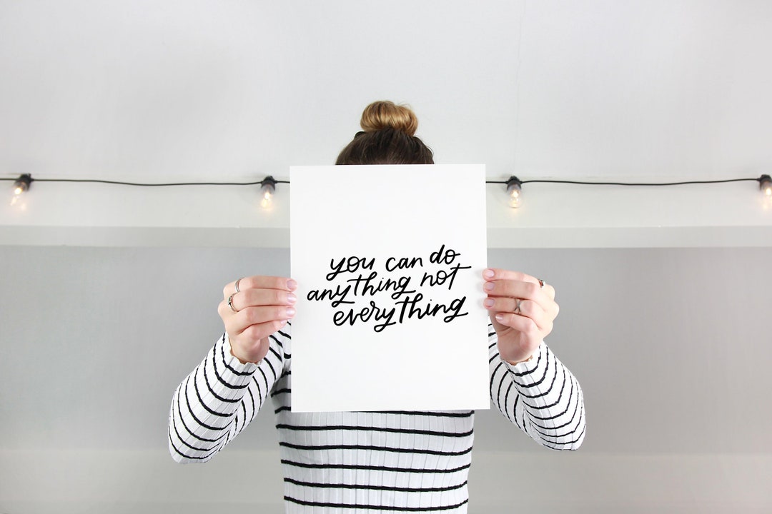 Self Care, Printable Art, You Can Do Anything Not Everything, Home ...