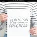 Perfection is the Enemy of Progress Print: Motivational Office Art ...