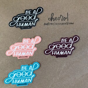 Laptop Stickers, Be A Good Human, Trendy Stickers, Black and White ...