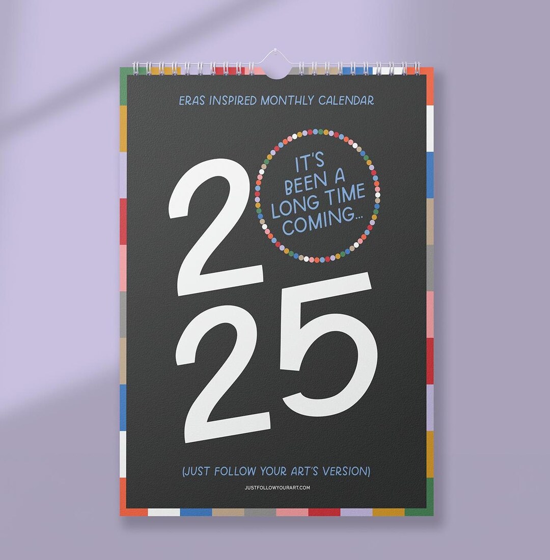 Eras 2025 Calendar Monthly Lyric Calendar, Taylor Quotes, Wall ...