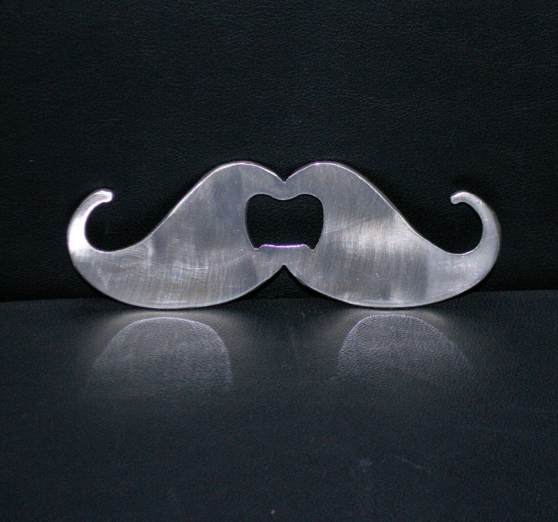 Mustache Metal Bottle Opener, Stache, Handlebar Mustache, Hipster or ...