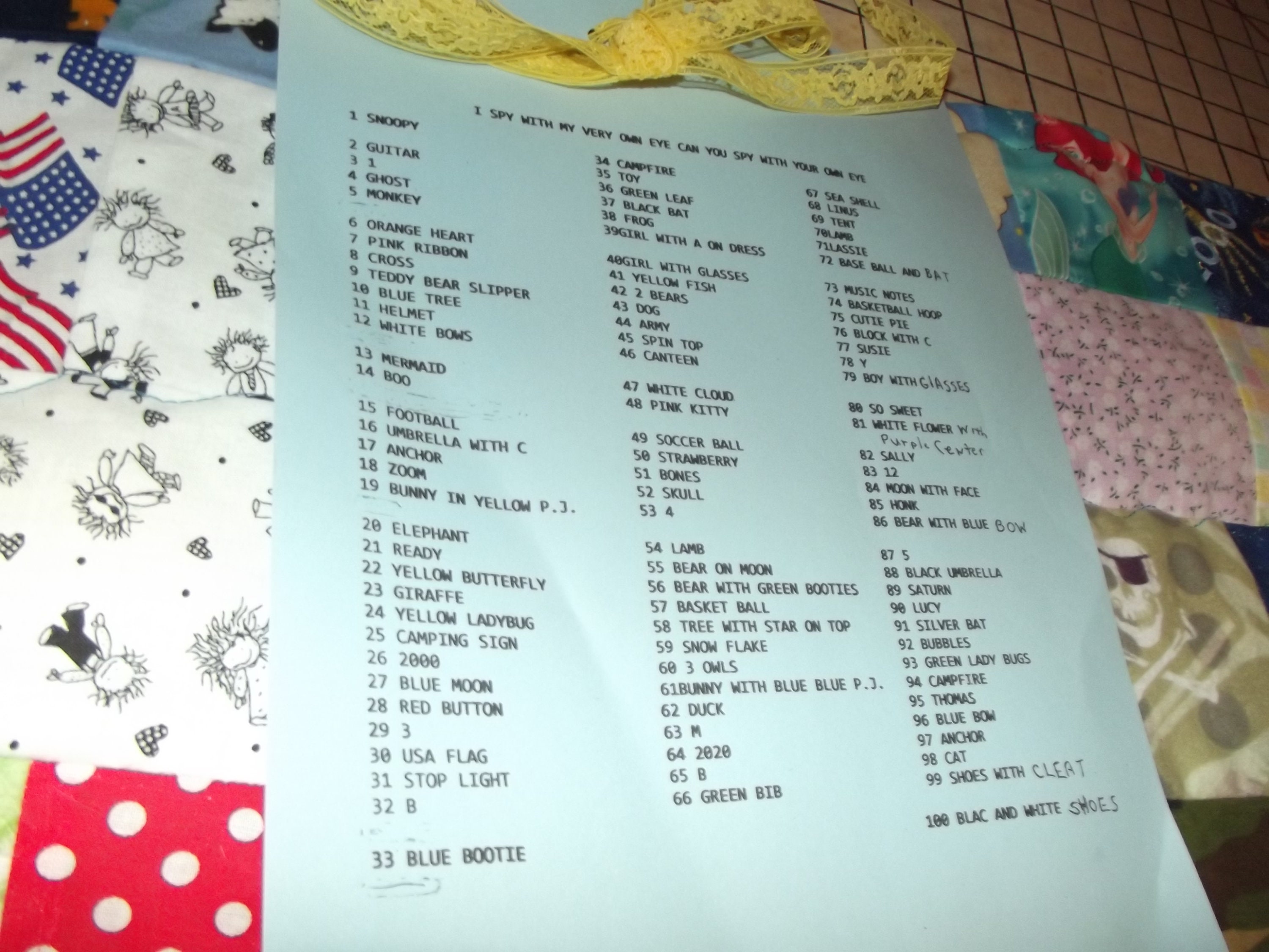 I Spy Quilt Activity Quilt for Girls Boys Adults Look and - Etsy