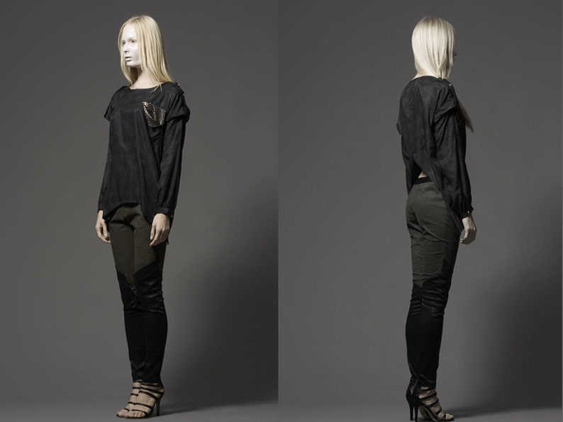 Two Way Wear Black Blouse - Etsy