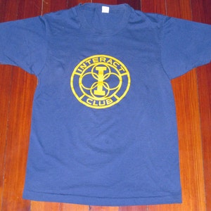 A Club for Talkers Vintage 1970s or Early 1980s INTERACT CLUB T-shirt ...