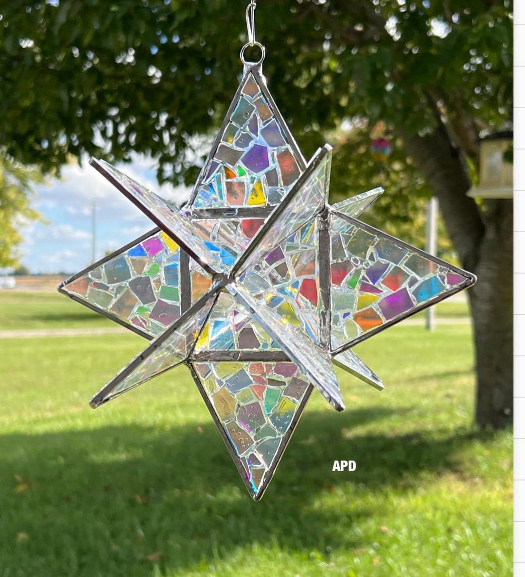 3D Bevel Star Suncatcher.. APD.. Dichroic.. Gift for Home.. Window ...