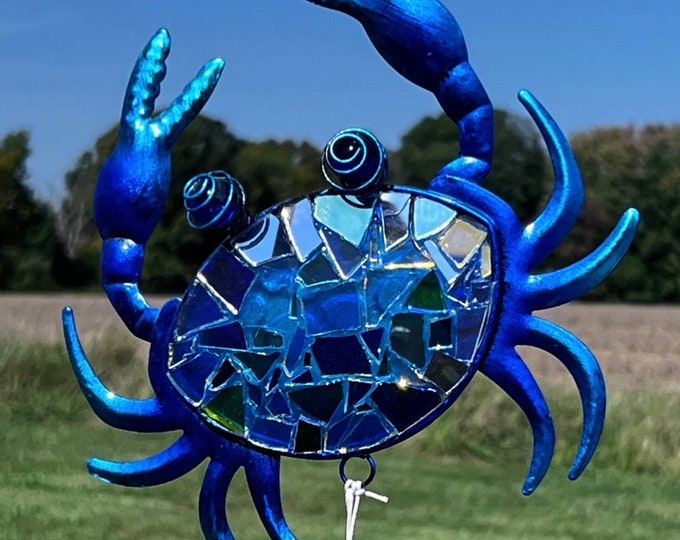 Red Crab.. Blingthingzbylori.. Red Crab Wind Chime.. Garden Art.. Patio ...
