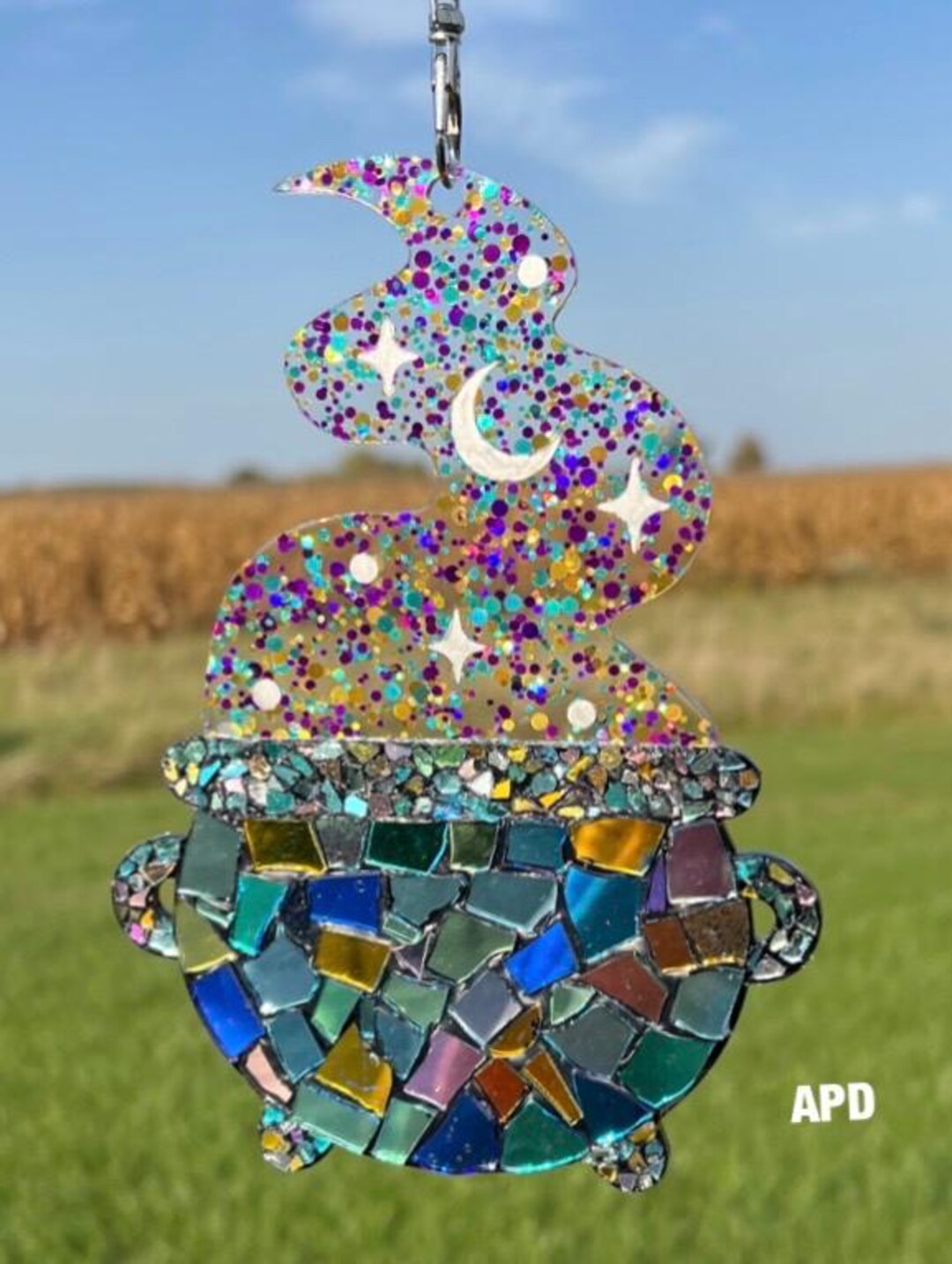 Cauldron Suncatcher.. APD.. Suncatcher.. Seasonal Decor.. Blingy ...