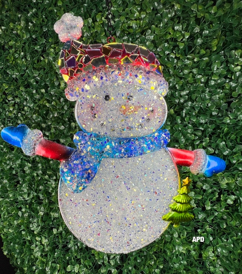 10” Snowman.. APD.. Frosty Snowmen.. Suncatcher.. Seasonal Item ...