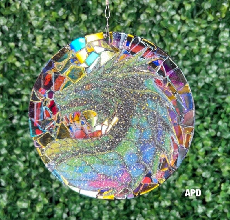 Dragon.. APD.. Suncatcher.. Dragon Lovers Gift.. Dragon Item.. Garden ...