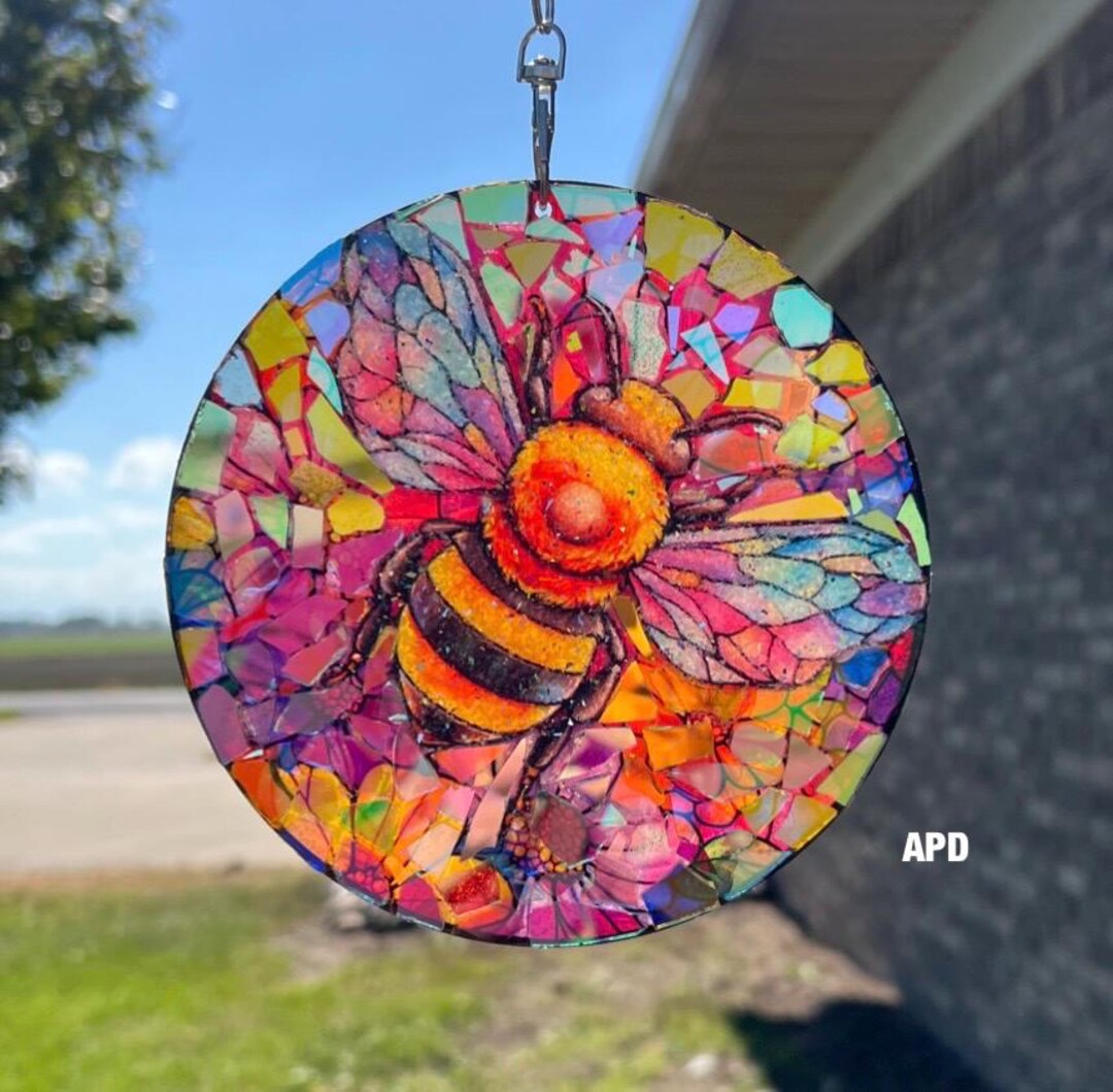 Bee.. APD.. Suncatcher.. Honey Bee.. Garden Decoration.. Yard Art ...